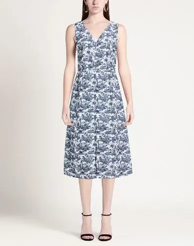 VICARIO CINQUE Flared Two-tone Midi Dress