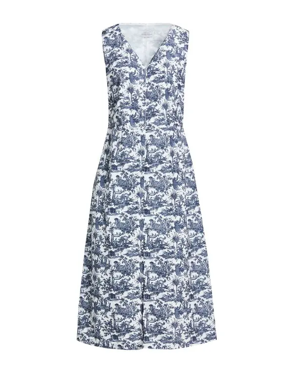 VICARIO CINQUE Flared Two-tone Midi Dress