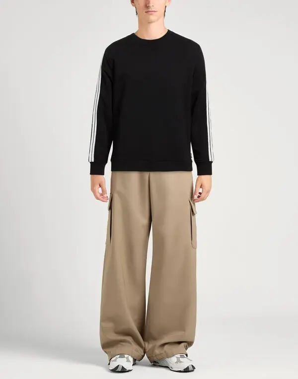 John Richmond Sweatshirt With Side Seam Stripes - Black