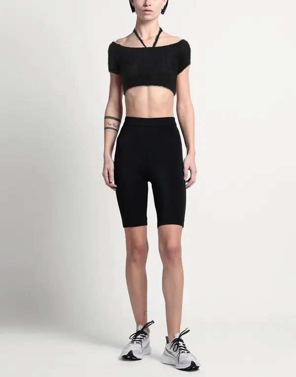 REBEL QUEEN BY LIU •JO Knit Crop Top - Black