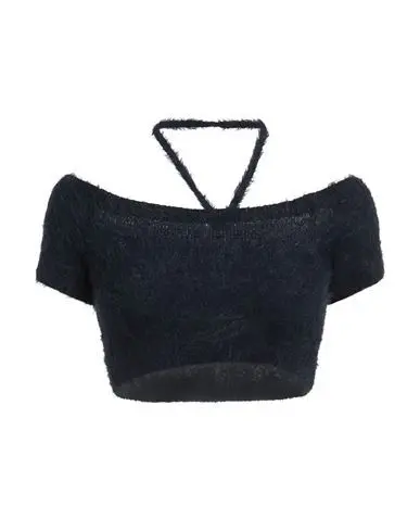 REBEL QUEEN BY LIU •JO Knit Crop Top - Blue