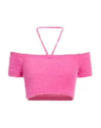 REBEL QUEEN BY LIU •JO Knit Crop Top - Pink