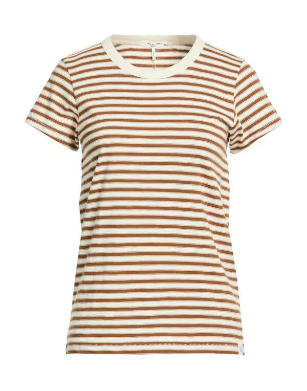 Rag & Bone Striped Jersey T-shirt - Brown