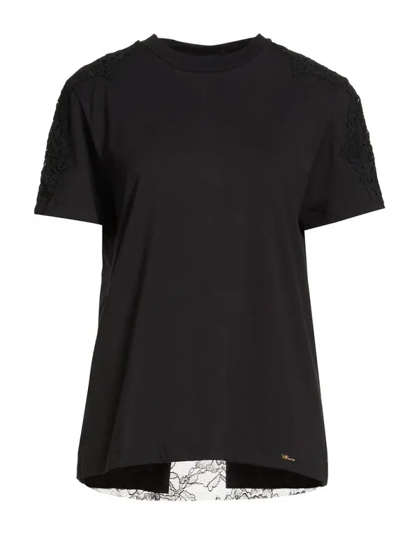 Blumarine Jersey T-shirt With Lace Trims