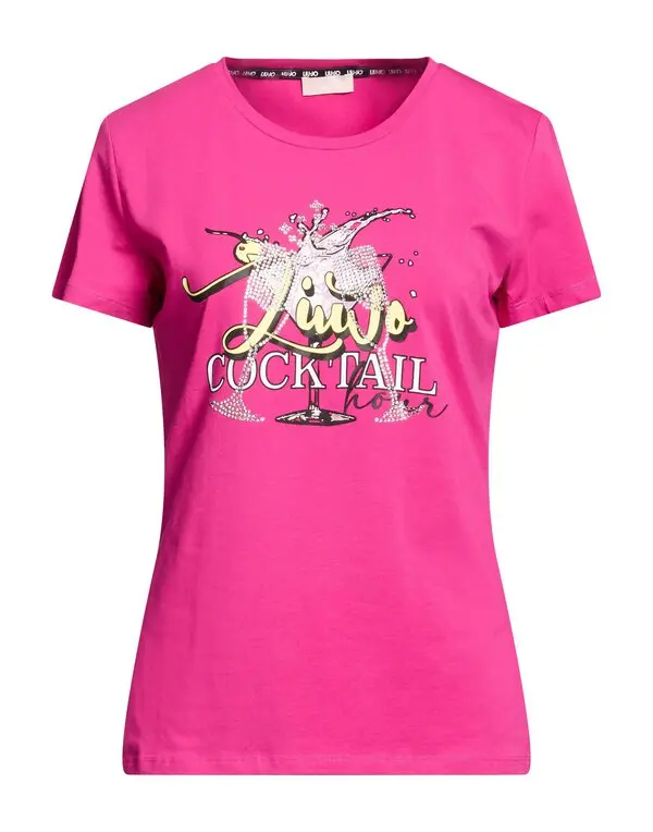 Liu Jo Better" Cotton Elastane T-shirt With Crystal Embellishments - Pink