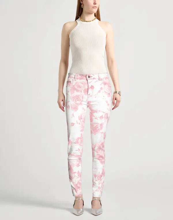 BLUGIRL Floral Print High-waisted Jeans