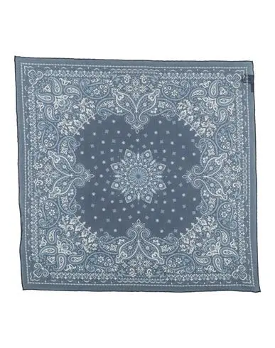 Eleventy Scarf Ivory Cotton - Blue