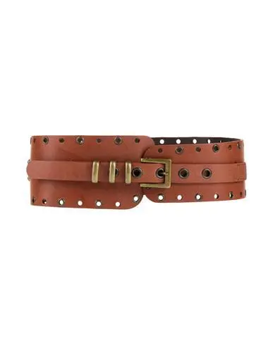 LIU •JO Leather Corset Belt - Brown