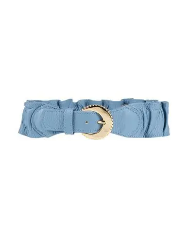 REBEL QUEEN BY LIU •JO Leather Corset Belt - Light Blue