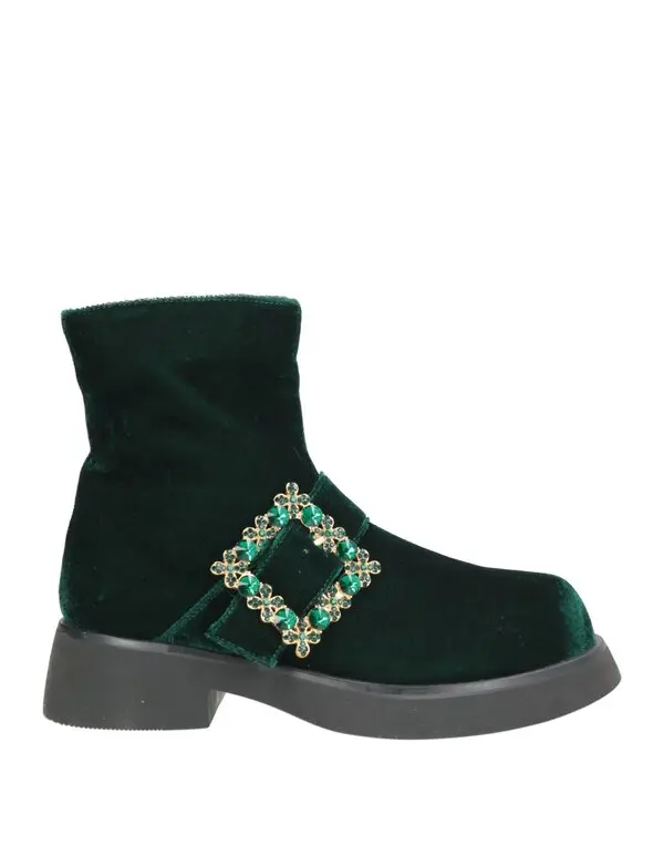 TOSCA BLU Velvet Ankle Boots With Appliqués