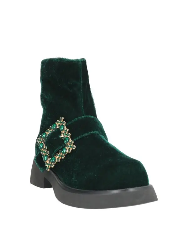 TOSCA BLU Velvet Ankle Boots With Appliqués
