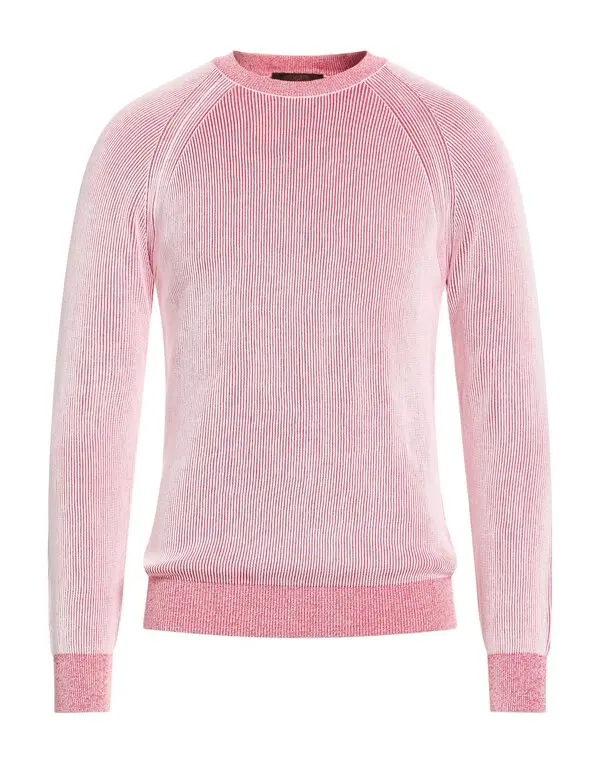 MOORER Cotton Ribbed Knit Crewneck Sweater