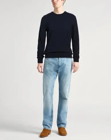 BALLANTYNE Solid Crewneck Sweater - Navy