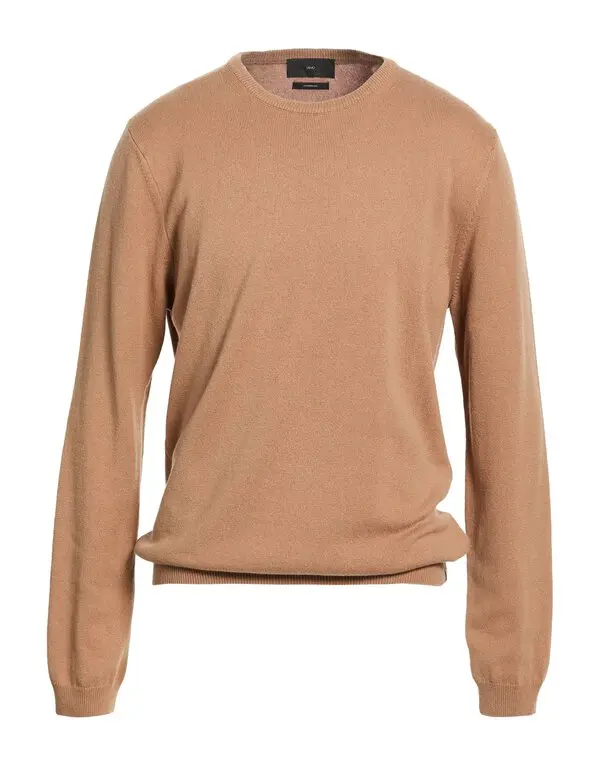 LIU •JO MAN Crewneck Cashmere Silk Sweater - Beige