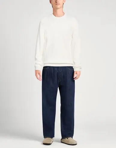 LIU •JO MAN Crewneck Cashmere Silk Sweater - White