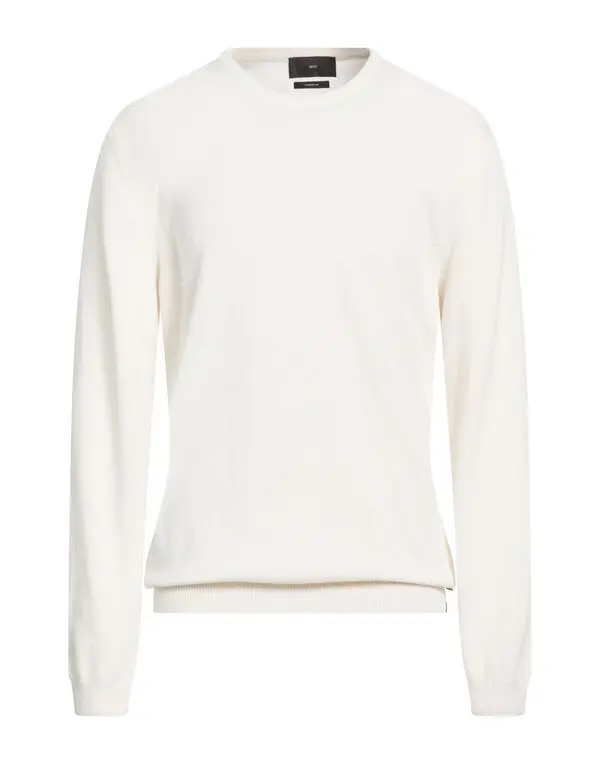 LIU •JO MAN Crewneck Cashmere Silk Sweater - White