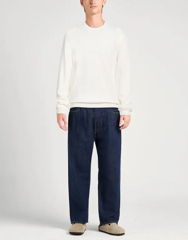 LIU •JO MAN Crewneck Cashmere Silk Sweater - White