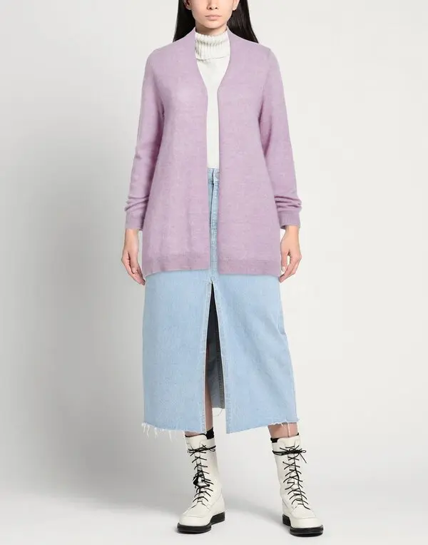ALESSIA SANTI Alpaca Wool Blend Cardigan - Lilac