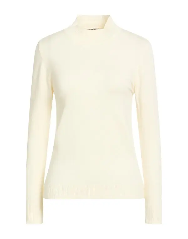 ALV BY ALVIERO MARTINI Turtleneck Knit Top - White