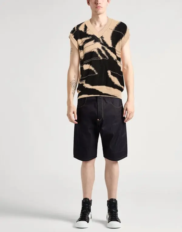 ROBERTO COLLINA Intarsia Knit V-neck Top