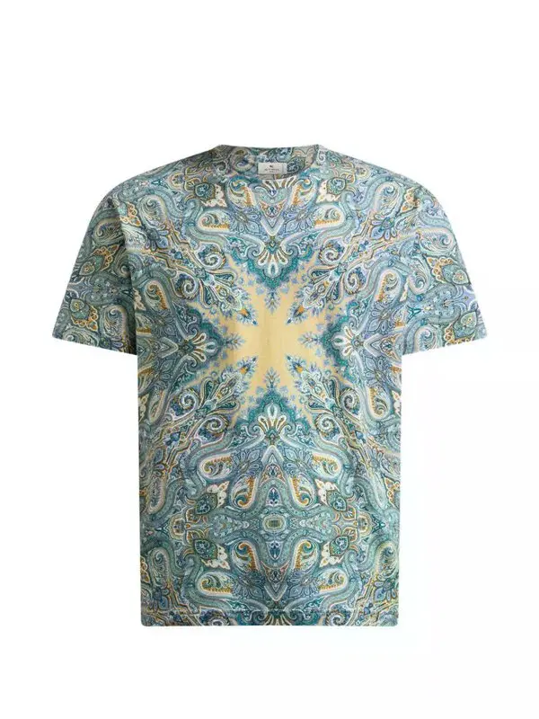 Etro Paisley-print T-shirt - Blue