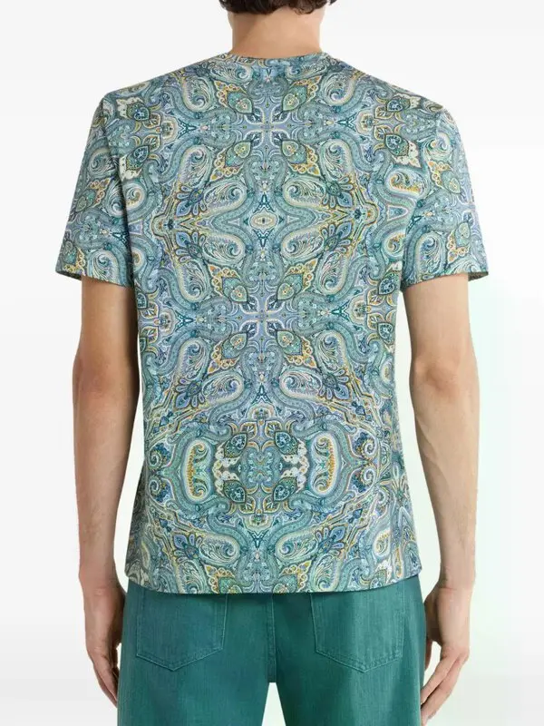 Etro Paisley-print T-shirt - Blue