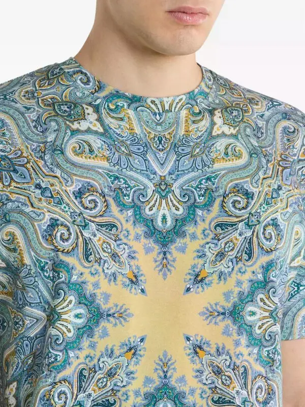 Etro Paisley-print T-shirt - Blue