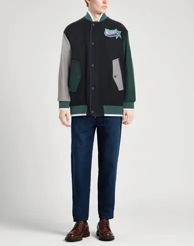 Herno Jacket In Virgin Wool And Polyamide - Blue