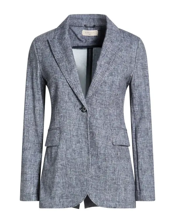 CIRCOLO 1901 Single-breasted Cotton Elastane Blazer - Navy