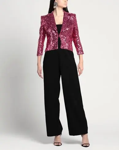 W LES FEMMES BY BABYLON Cropped Sequined Blazer