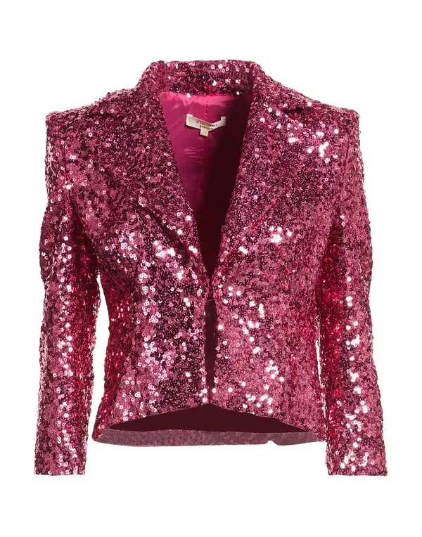 W LES FEMMES BY BABYLON Cropped Sequined Blazer