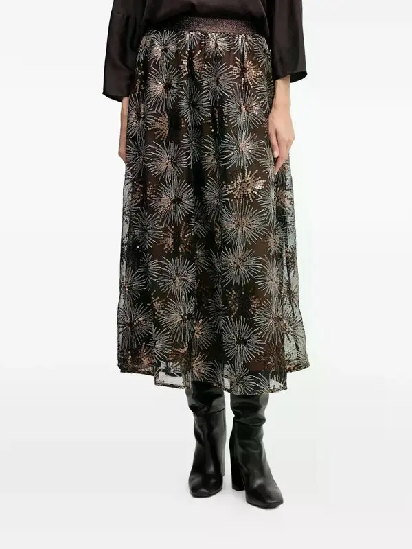OUI Sequin Embellished Maxi Skirt