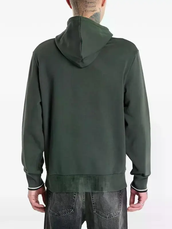Fred Perry Embroidered Logo Hoodie - Green
