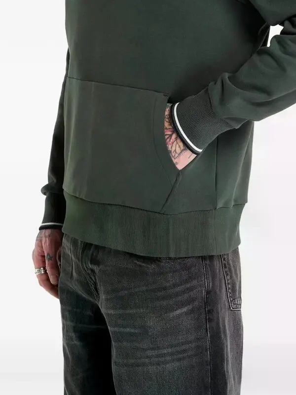 Fred Perry Embroidered Logo Hoodie - Green