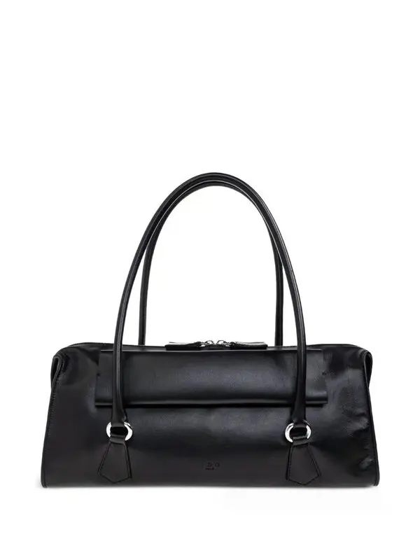 IRO PARIS Ring-detail Leather Tote Bag - Black