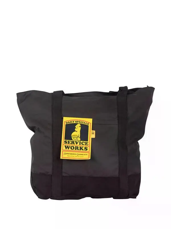 SERVICE WORKS Logo-patch Tote Bag - Black