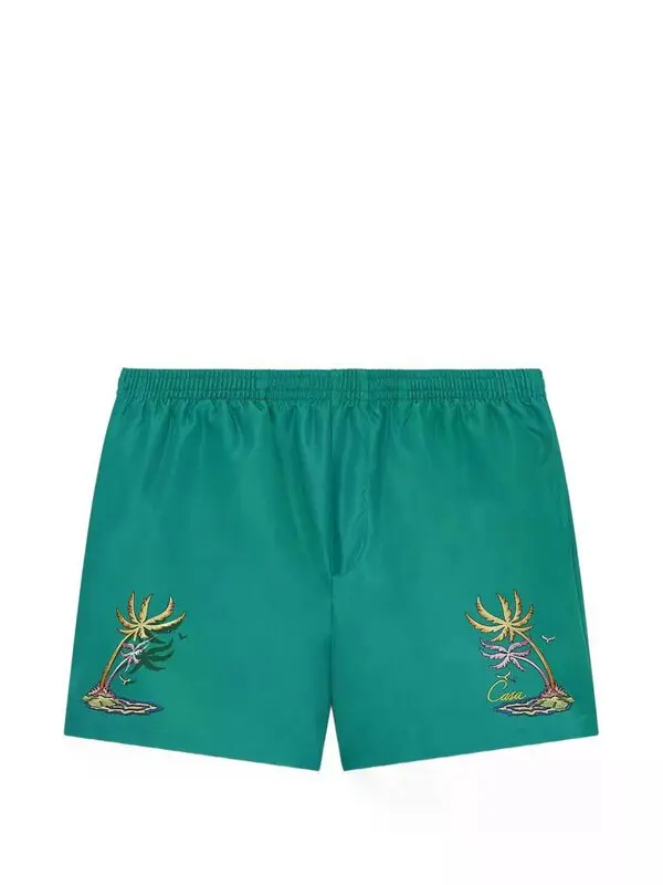 Casablanca Embroidery Swim Shorts - Green