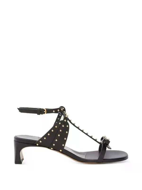 ODISSI Jackie Mid Leather Sandals - Black