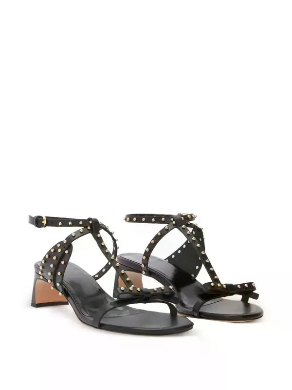 ODISSI Jackie Mid Leather Sandals - Black