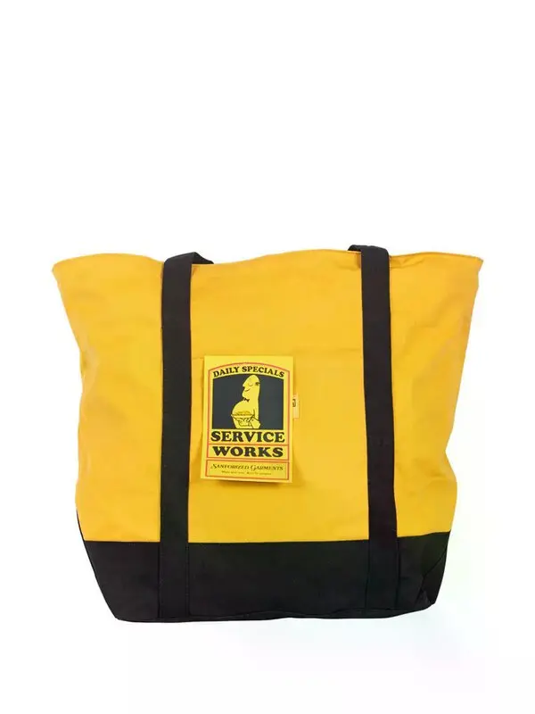 SERVICE WORKS Logo-patch Tote Bag - Yellow