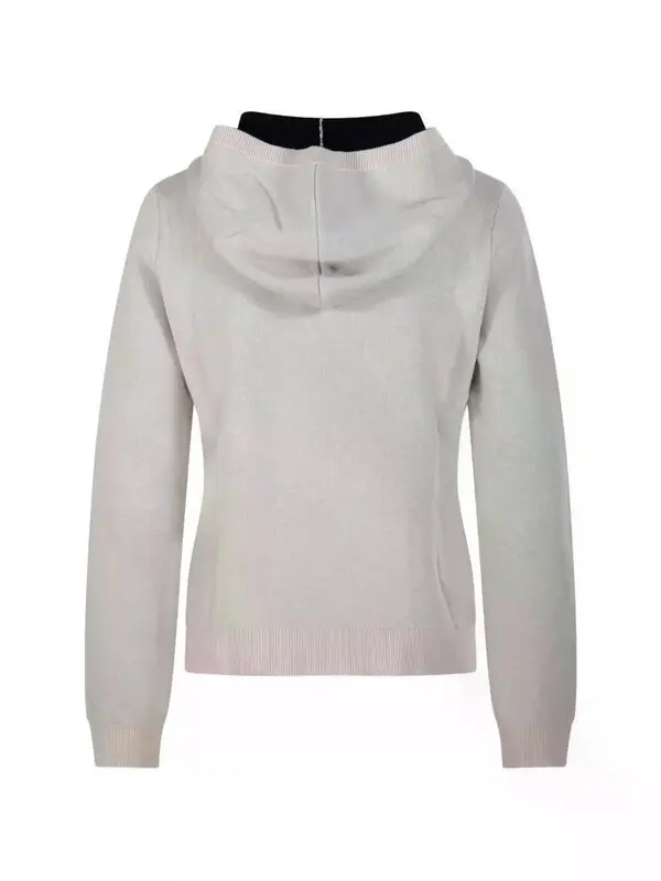 Max Mara Hooded Graphic Print Sweater
