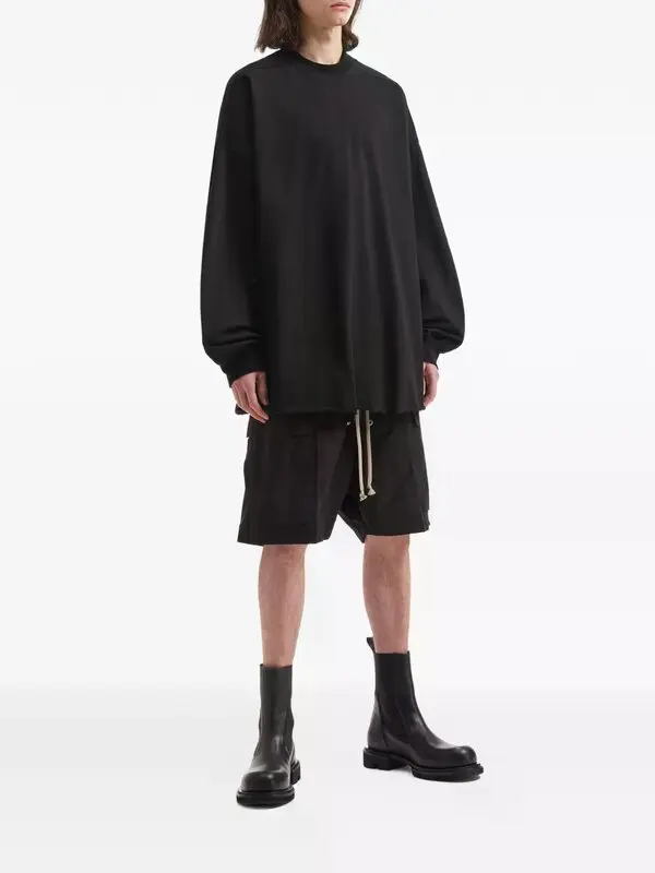 Rick Owens Long Sleeve Crewneck Sweatshirt - Black