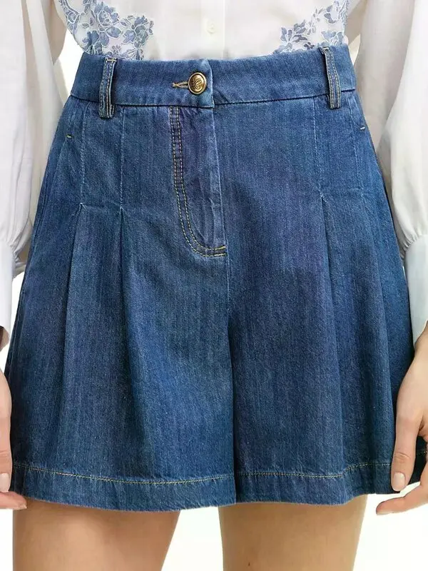 Luisa Spagnoli Denim Altana Culottes - Blue