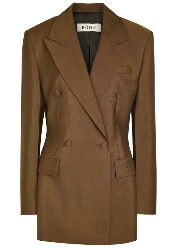 RÓHE Double-breasted Wool And Mohair-blend Blazer