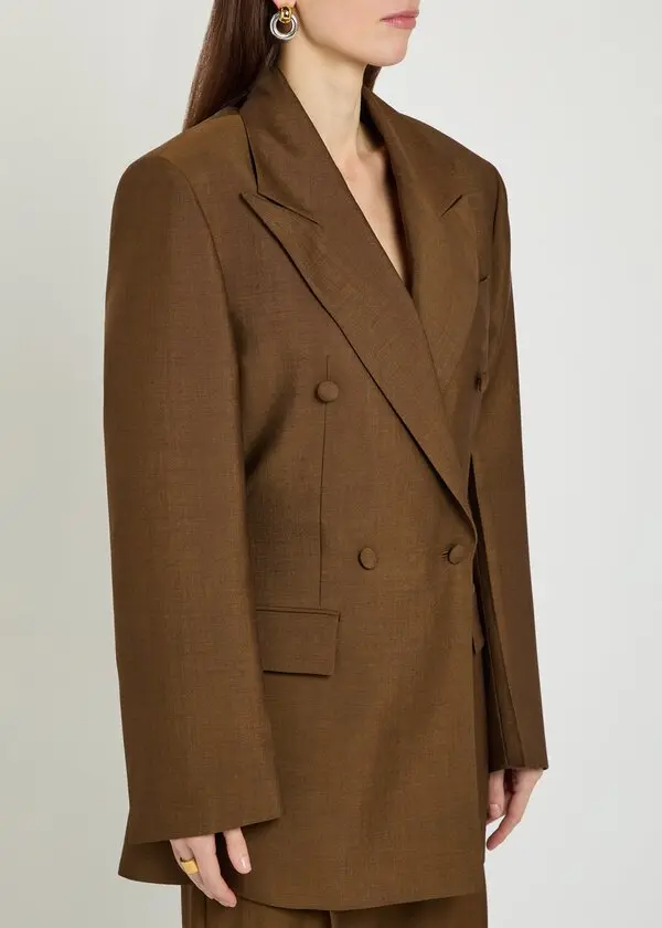RÓHE Double-breasted Wool And Mohair-blend Blazer
