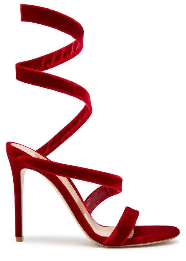 GIANVITO ROSSI Opera 105 Velvet Sandals