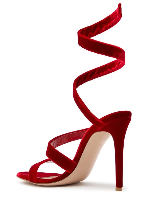 GIANVITO ROSSI Opera 105 Velvet Sandals