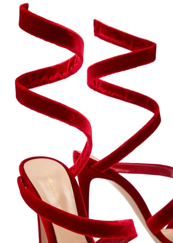 GIANVITO ROSSI Opera 105 Velvet Sandals