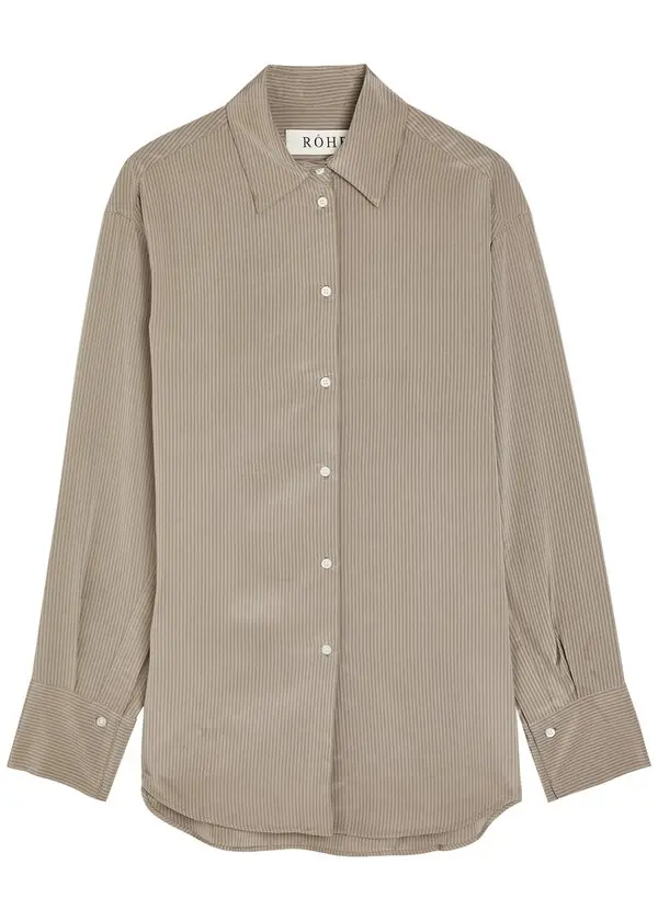 RÓHE Open Sleeve Striped Woven Shirt