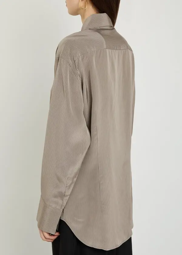 RÓHE Open Sleeve Striped Woven Shirt